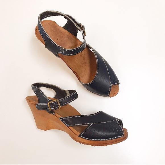 Shoes | Vintage Wooden Wedges | Poshmark